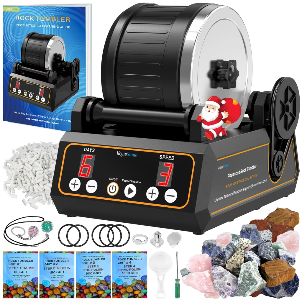 Rock Tumbler Kit, K1 Professional Large 2.5LB Capacity Edition - Memory ...