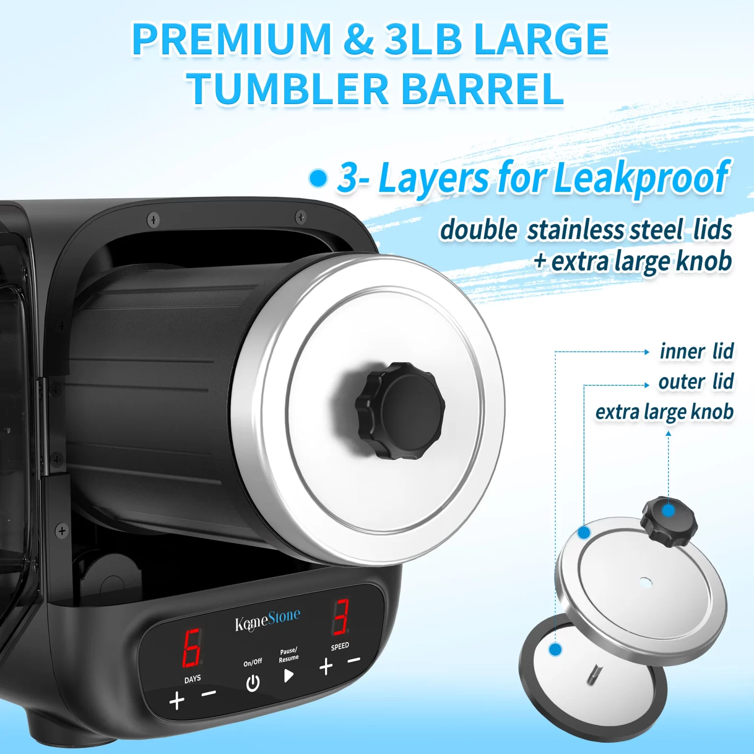 K2 Elite Professional Rock Tumbler Kit, Ultra Quiet & Cutting Edge ...