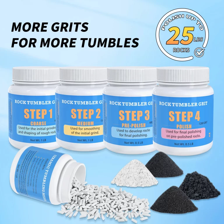Rock Tumbler Polishing Grits and Ceramic Tumbling Media Kit | Essential ...