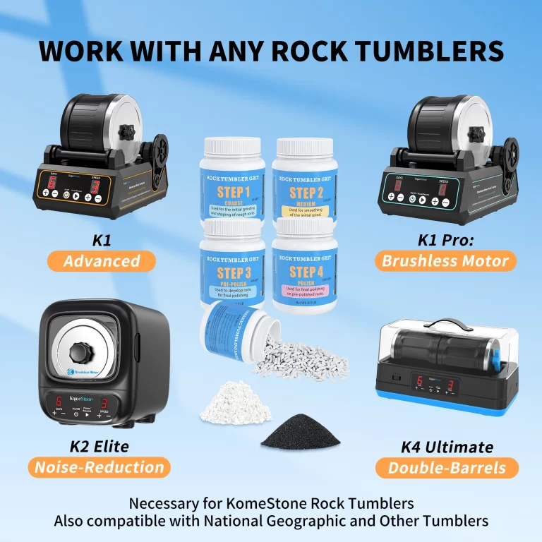 Rock Tumbler Polishing Grits and Ceramic Tumbling Media Kit | Essential ...