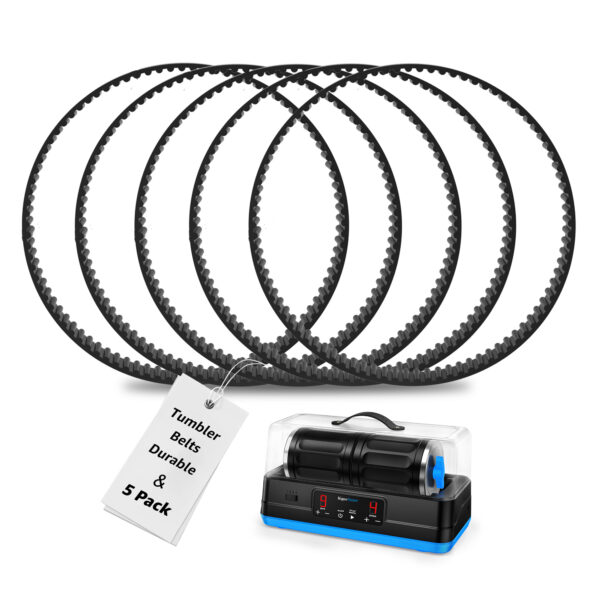Replacement Belts for K4 Dual-Barrel Rock Tumbler, Durable Rubber Drive ...